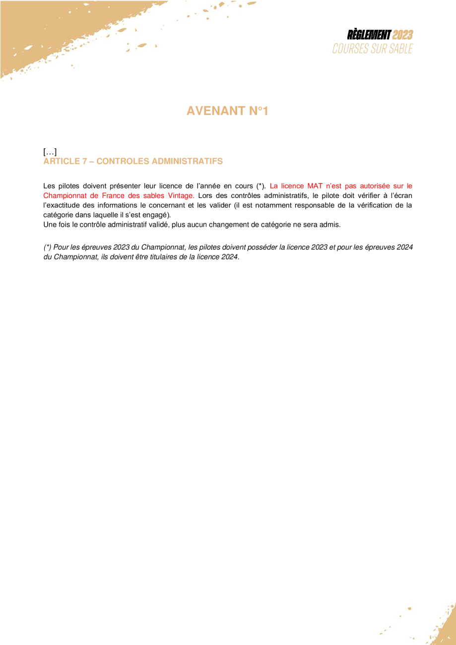 AVENANT 1 - CFS 2023 2024 | FFMoto